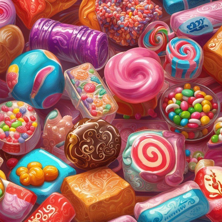 Solve Candy Candy Candy jigsaw puzzle online with 25 pieces