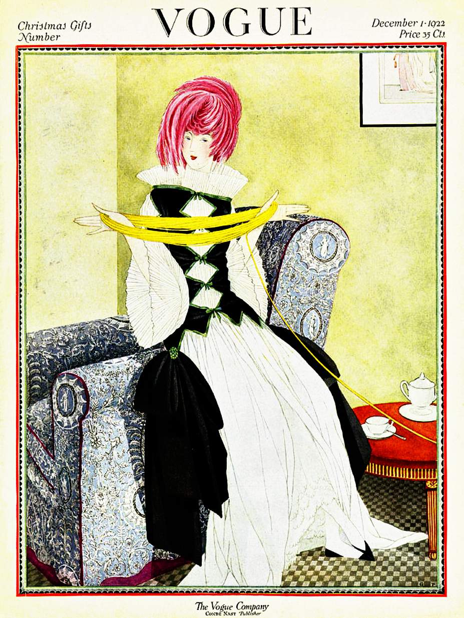 Solve Vogue, Dec 1922, cover by George Wolfe Plank (American, 1883-1965 ...