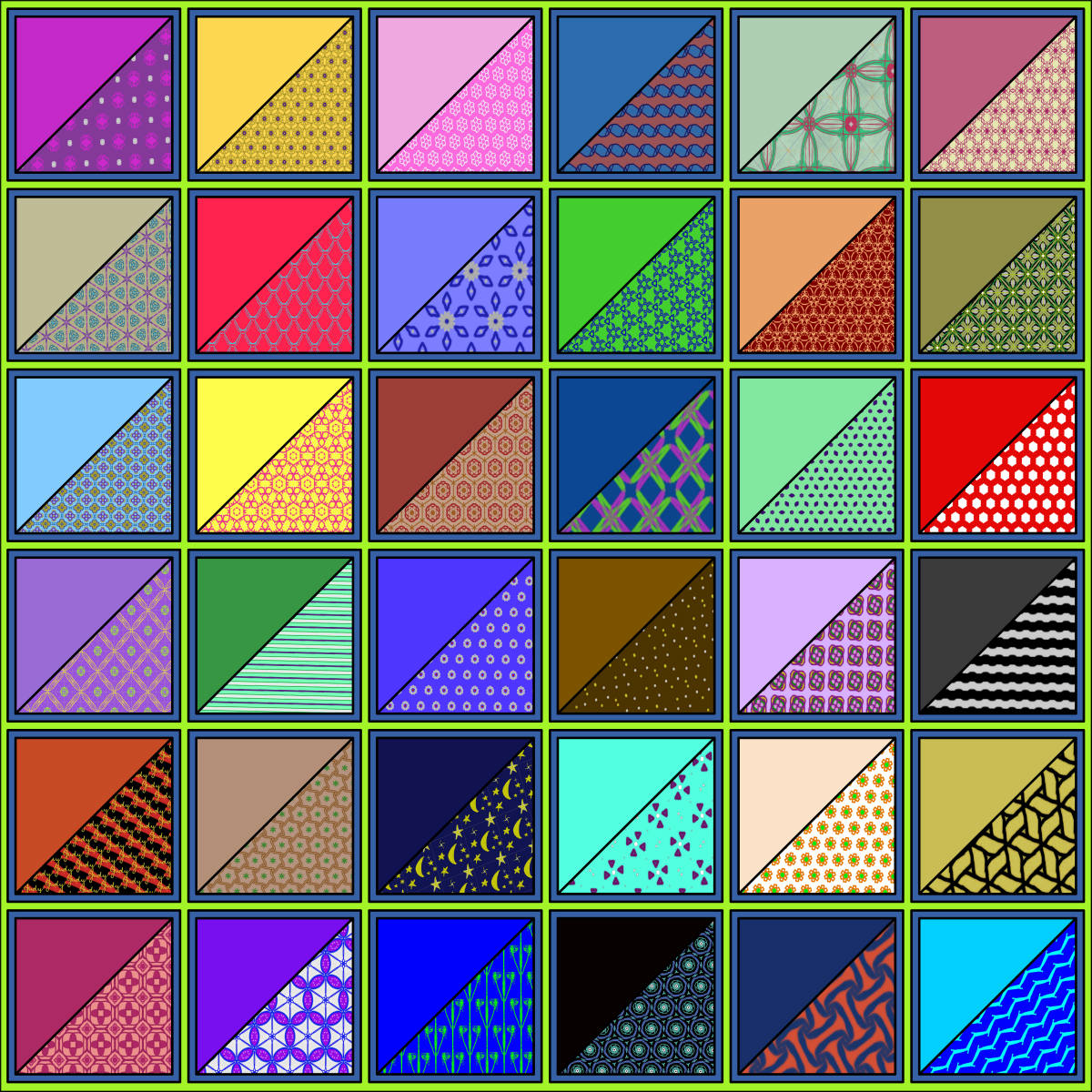 Solve Triangles and Squares jigsaw puzzle online with 144 pieces