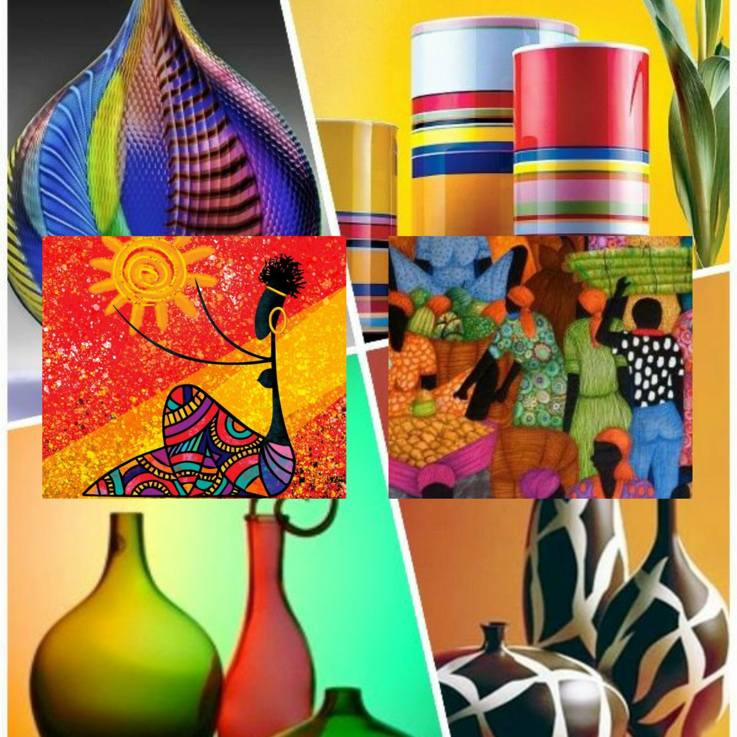 Solve VILLAGE ART jigsaw puzzle online with 81 pieces