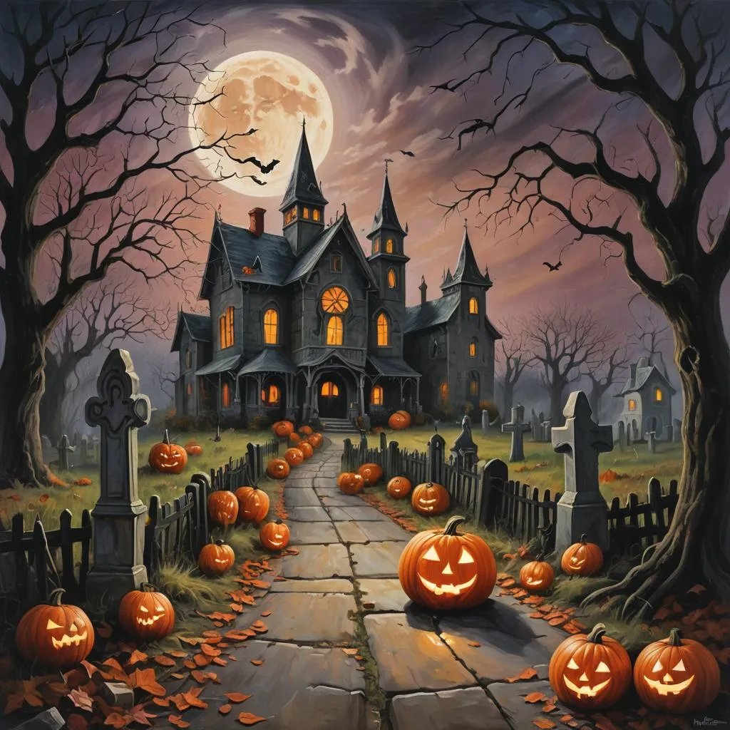 Solve Haunted House jigsaw puzzle online with 196 pieces