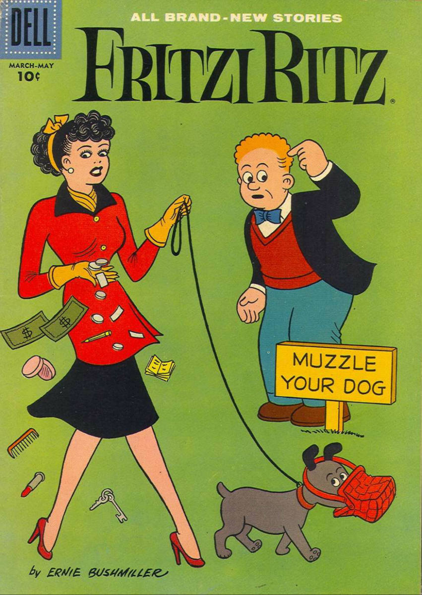 Solve Fritzi Ritz: Walking The Dog jigsaw puzzle online with 140 pieces