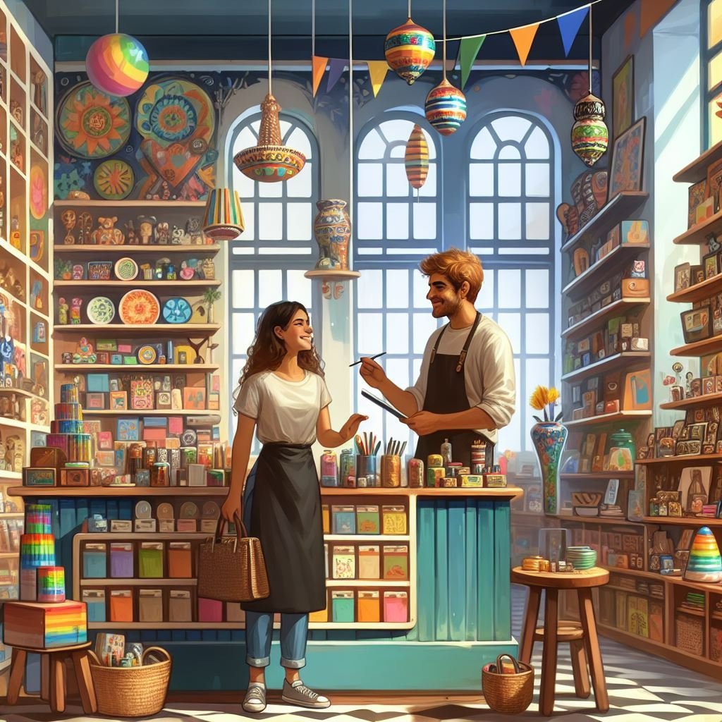 Solve Shop keeper jigsaw puzzle online with 100 pieces