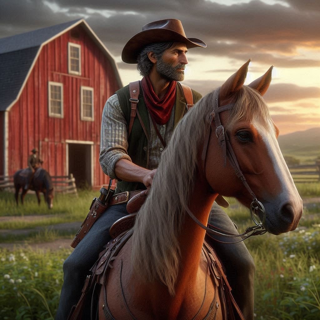 Solve Cowboy jigsaw puzzle online with 49 pieces