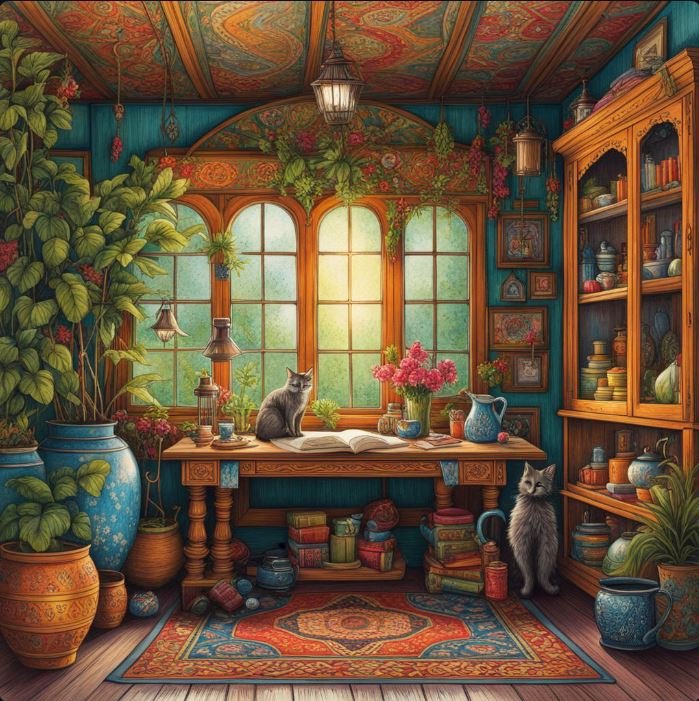 Solve A Quiet Work Place jigsaw puzzle online with 121 pieces