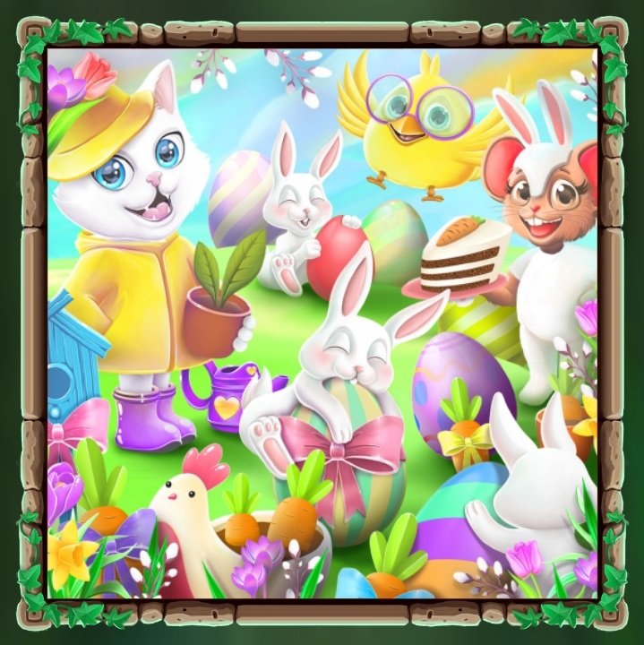 Solve Easter jigsaw puzzle online with 49 pieces