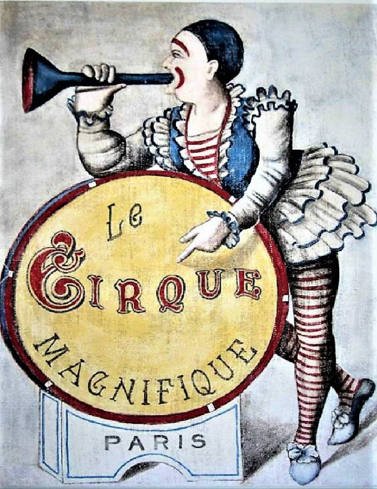 Solve Vintage French Circus Poster jigsaw puzzle online with 80 pieces