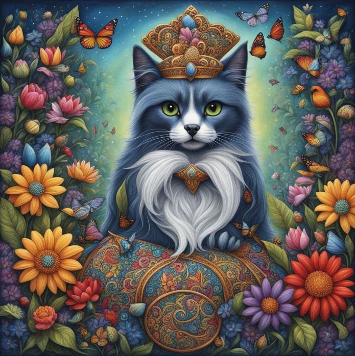 Solve Silky Kitty jigsaw puzzle online with 81 pieces