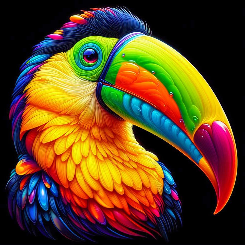 Solve bright and colorful Tom the Toucan jigsaw puzzle online with 81 ...