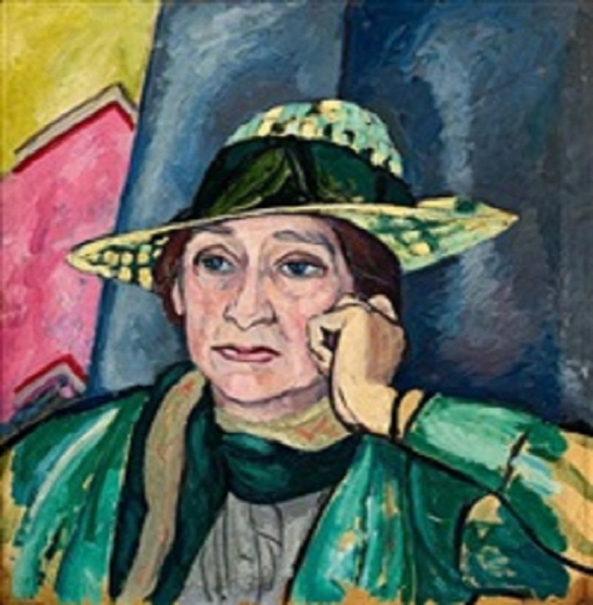 Solve Edward Wolfe Artwork - 'Portrait of Lady in a Hat' jigsaw puzzle ...