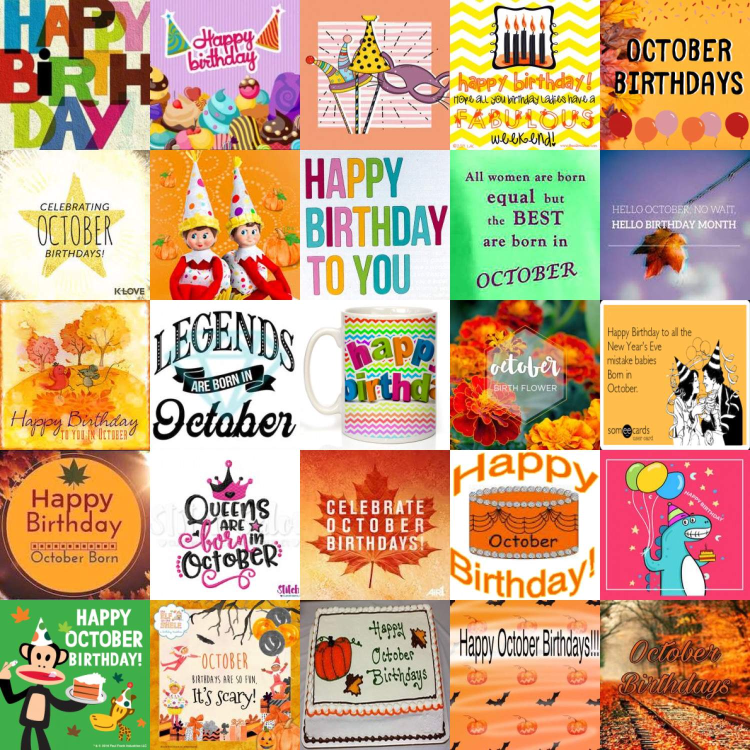 Solve October Birthdays jigsaw puzzle online with 400 pieces