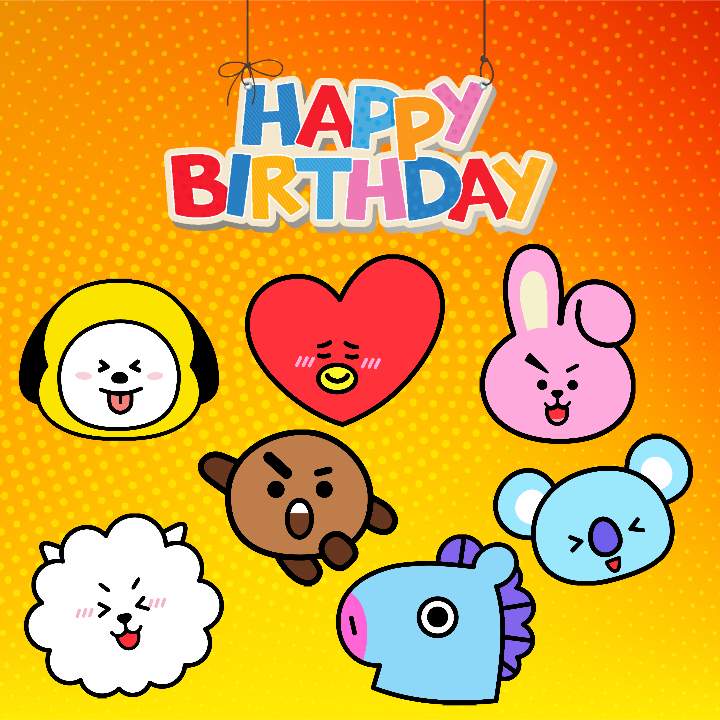 Jigsaw Puzzle | Happy Birthday BT21 | 49 pieces | Jigidi