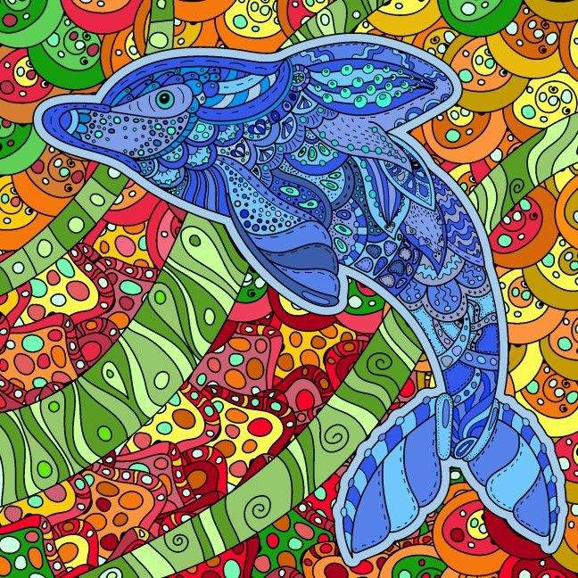 Solve Dolphin in the Ocean jigsaw puzzle online with 64 pieces