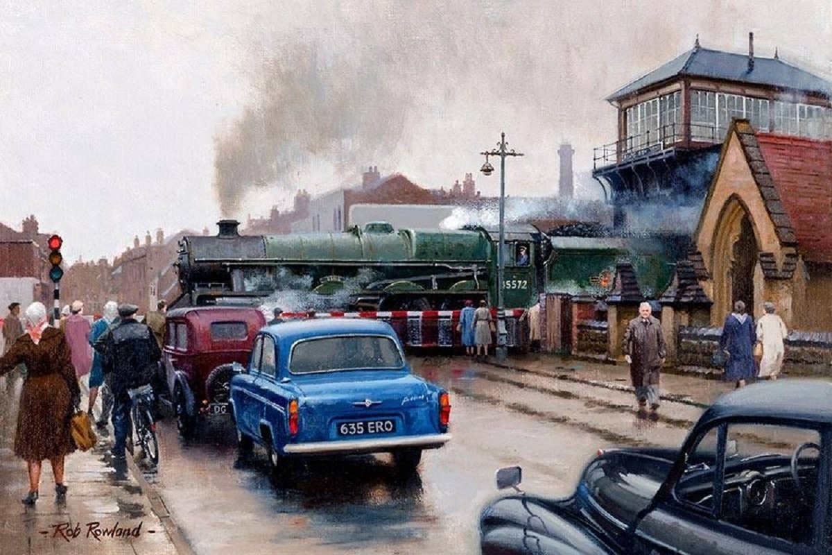 Solve LMS Stanier Jubilee Class 4-6-0 45572 Eire passes Barton Street ...