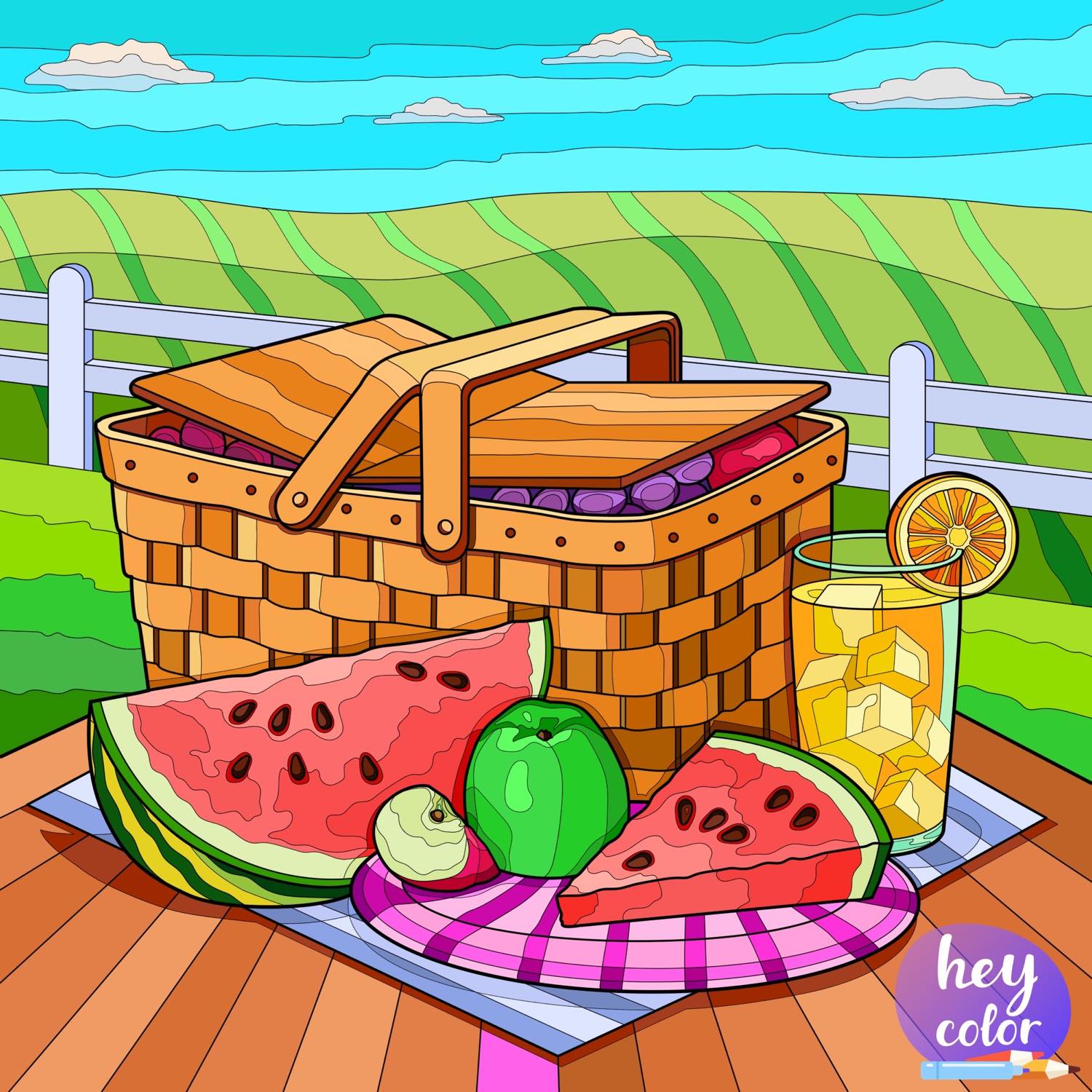 Solve Summer Picnic jigsaw puzzle online with 256 pieces