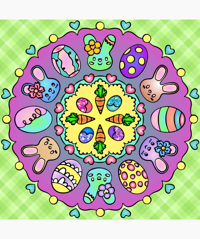 Solve Easter egg hunt jigsaw puzzle online with 72 pieces