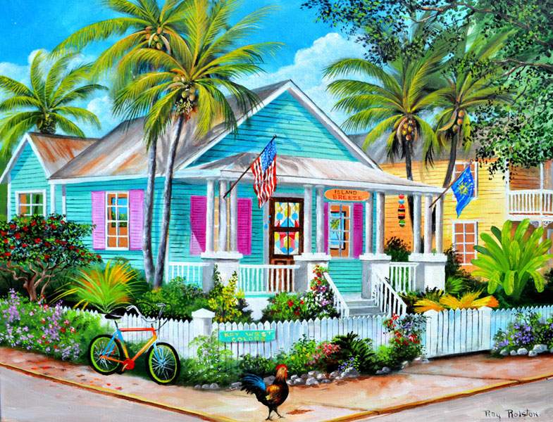 Solve Island Breeze Key West jigsaw puzzle online with 130 pieces