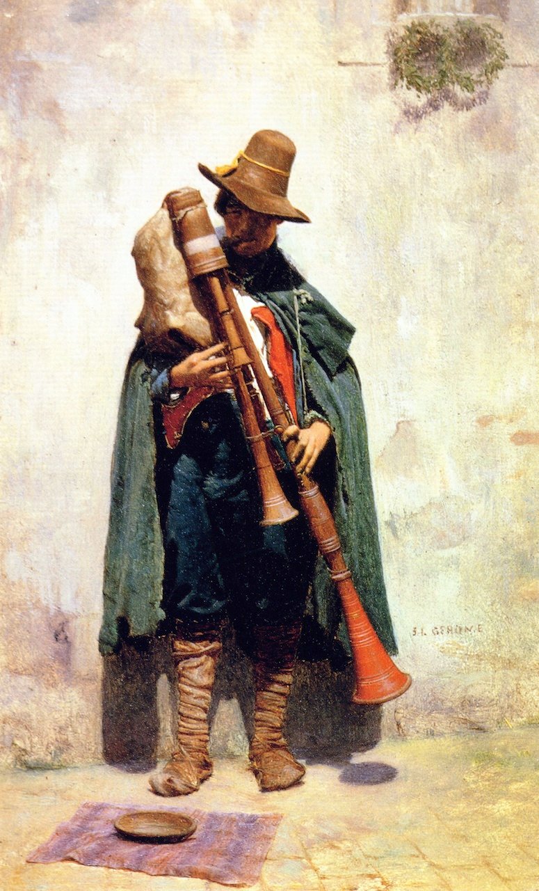 Solve Jean-Léon Gérôme—Italian playing a zampogna, 1855 jigsaw puzzle ...