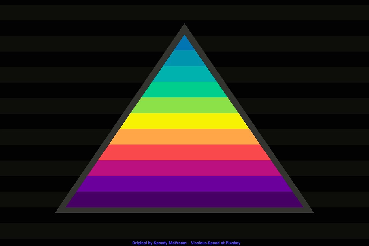 Solve Rainbow pyramid jigsaw puzzle online with 96 pieces