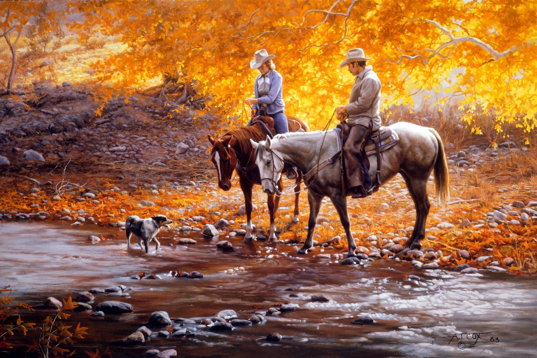 Solve "A Day Off" Artist Tim Cox jigsaw puzzle online with 150 pieces