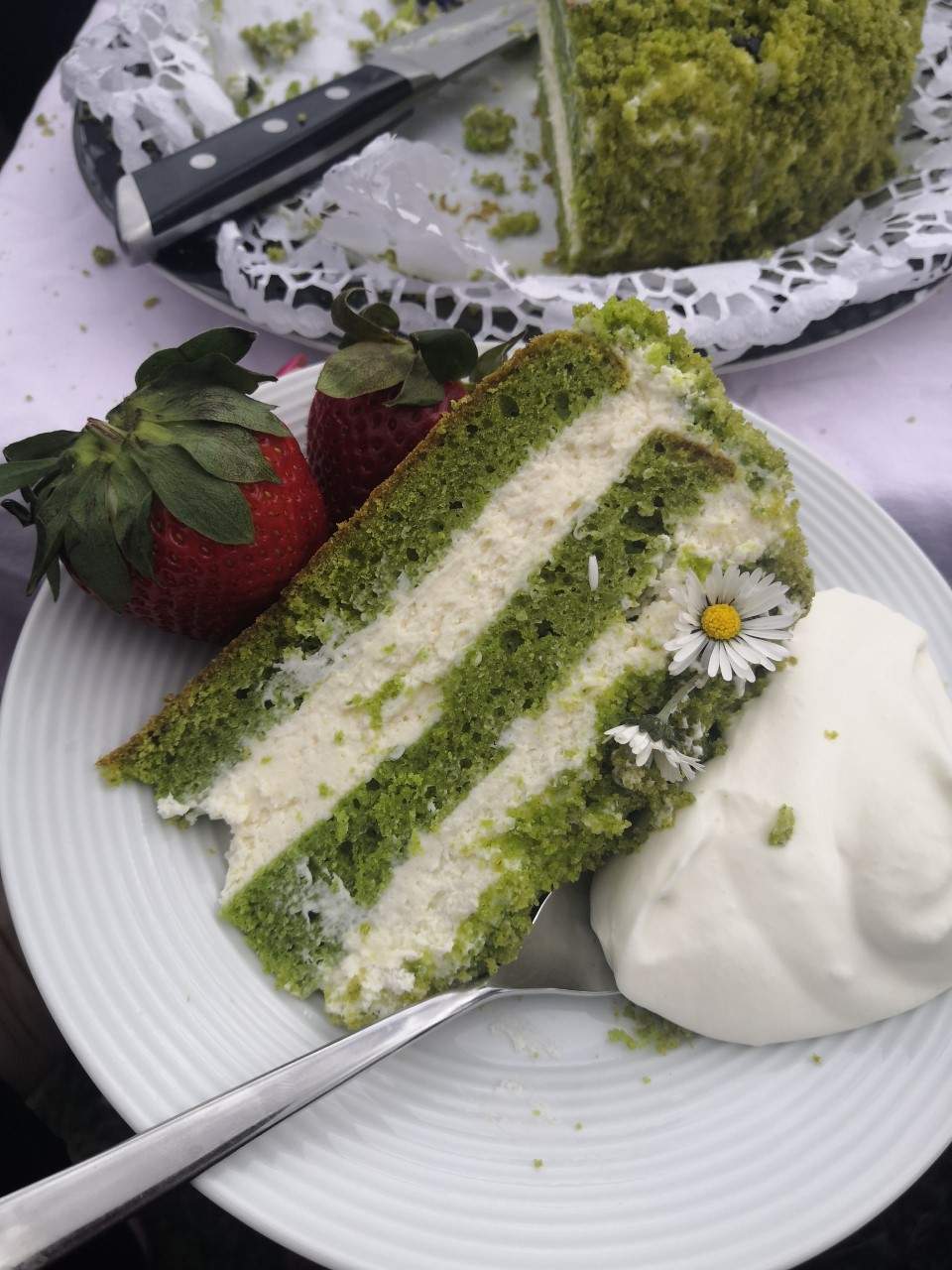 Solve Jitu Mechový dort řez jigsaw puzzle online with 192 pieces