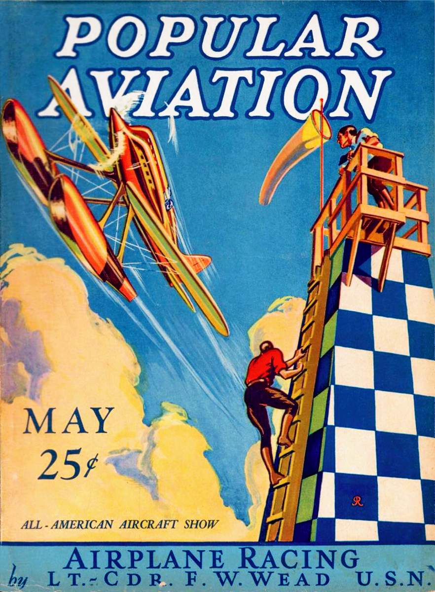 Solve Popular Aviation, May 1928, cover by Stewart Harry Rouse ...