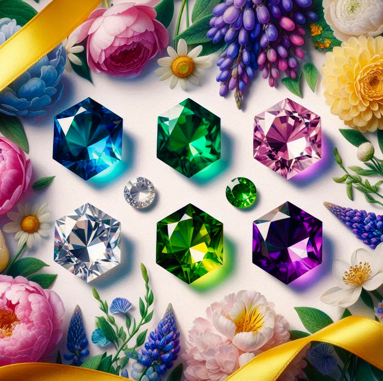 Solve Hexa HexaGems jigsaw puzzle online with 49 pieces