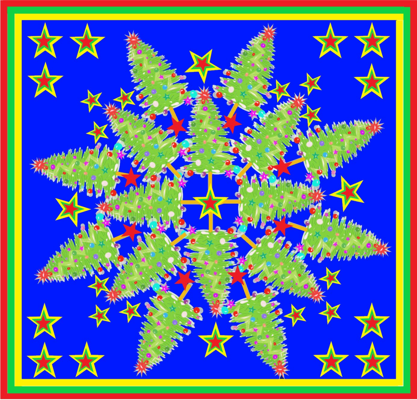 Solve Winter Tree Mandala jigsaw puzzle online with 196 pieces