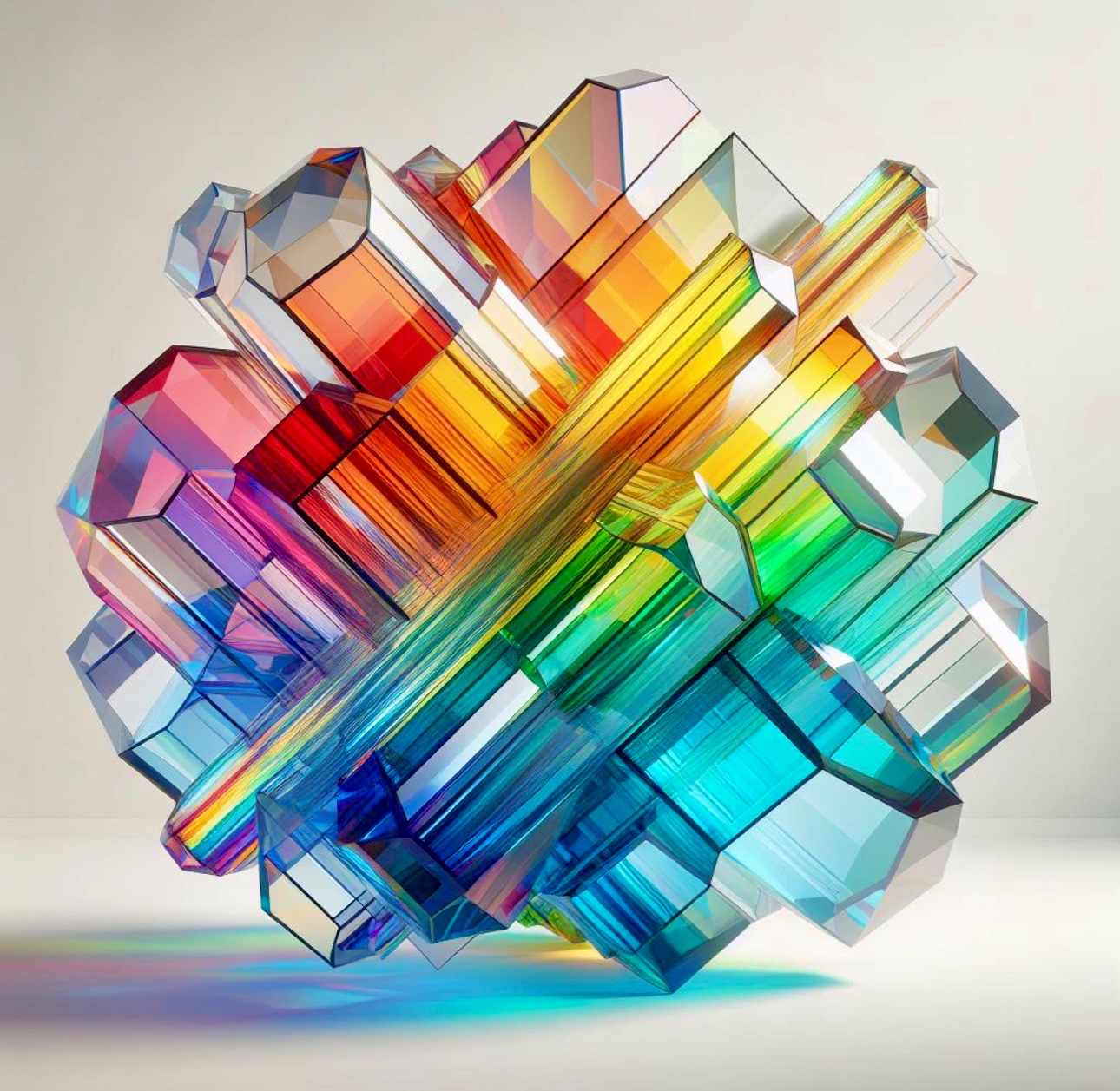 Solve Facety Facets de Color jigsaw puzzle online with 49 pieces