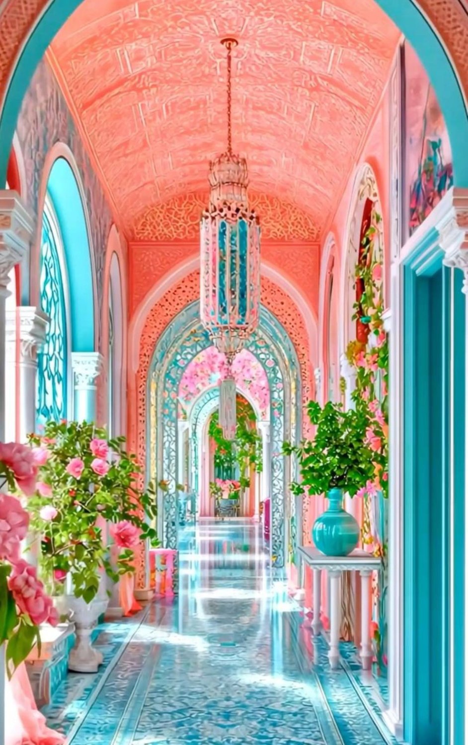 Solve What a pretty corridor jigsaw puzzle online with 252 pieces