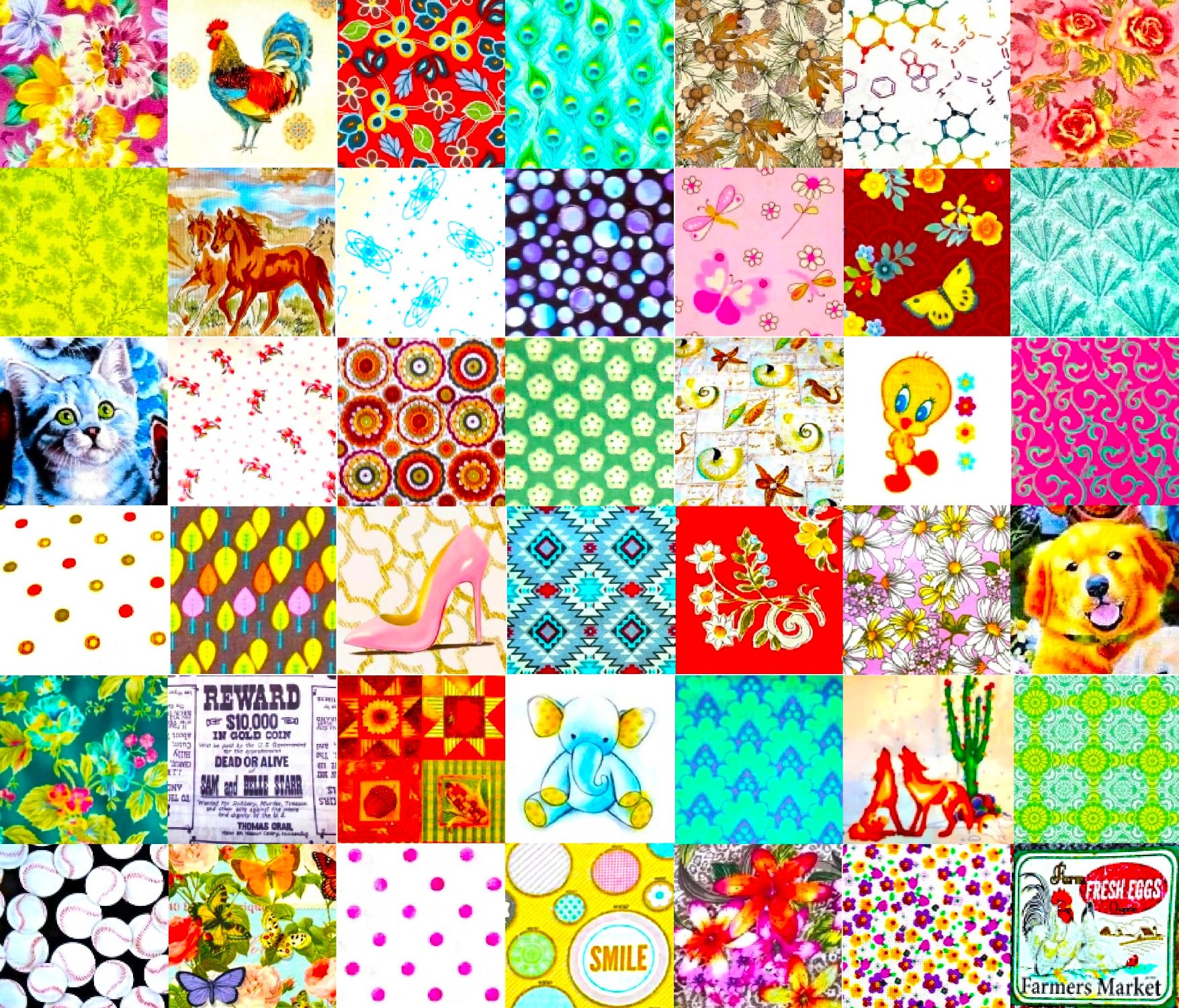 Solve PATCHWORK DAVID TEXTILES 13 jigsaw puzzle online with 255 pieces