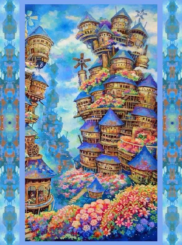 Solve A High Rise Village jigsaw puzzle online with 48 pieces