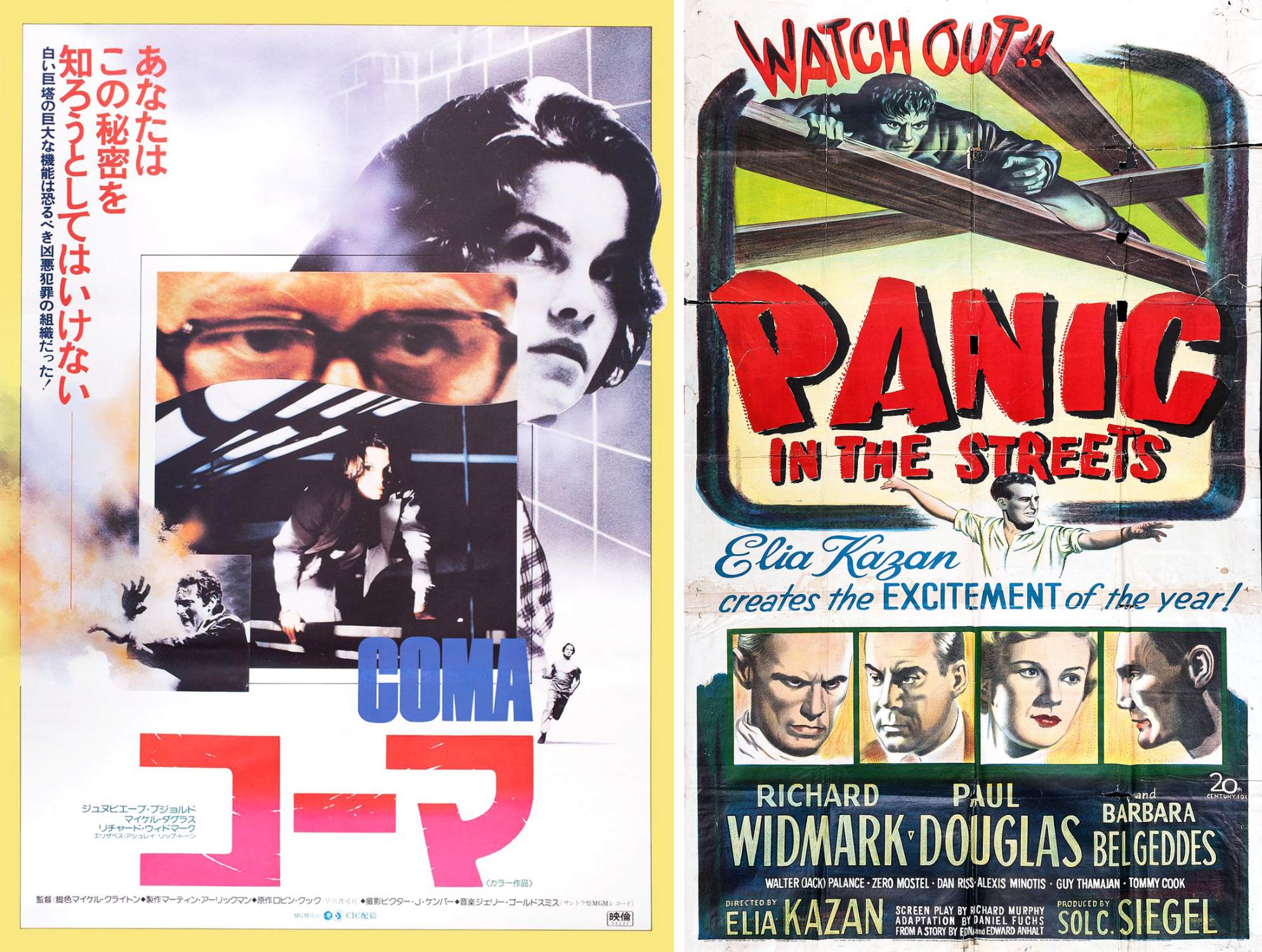 Solve Coma ~ 1978 and Panic in the Streets ~ 1950 jigsaw puzzle online with 594 pieces