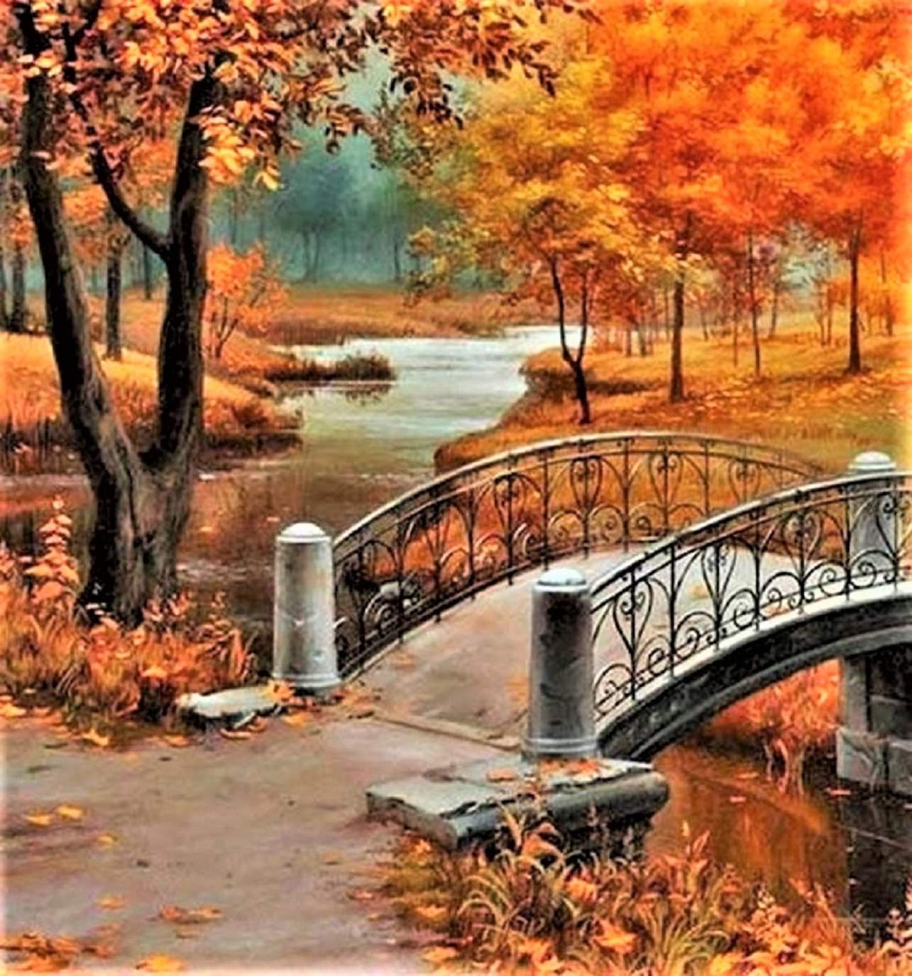 Solve "Stream Crossing" jigsaw puzzle online with 121 pieces