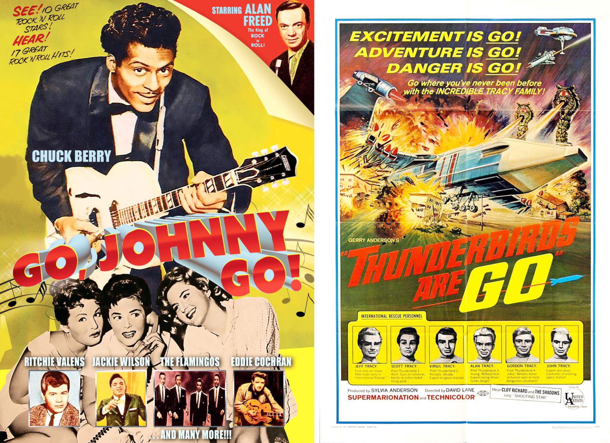 Solve Go Johnny Go ~ 1959 and Thunderbirds Are Go ~ 1966 jigsaw puzzle ...