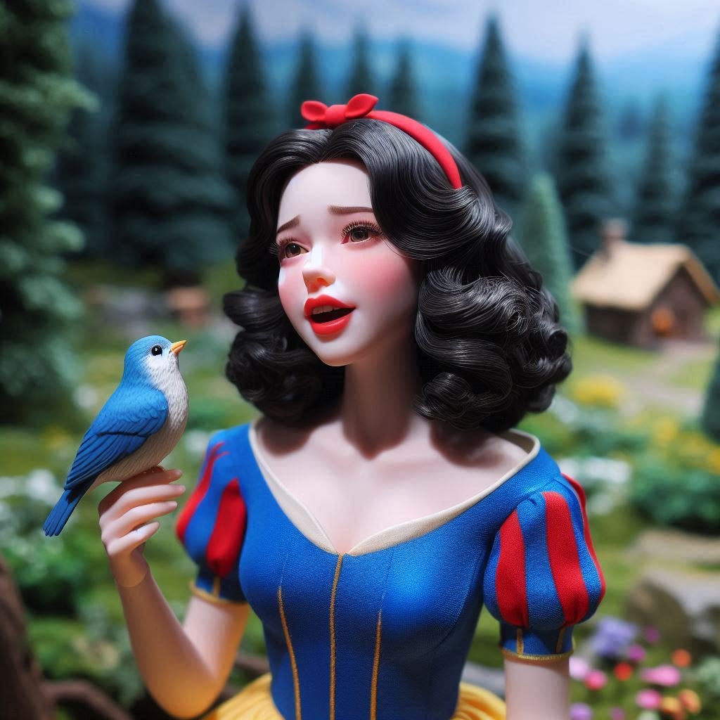 Solve Snow White jigsaw puzzle online with 49 pieces