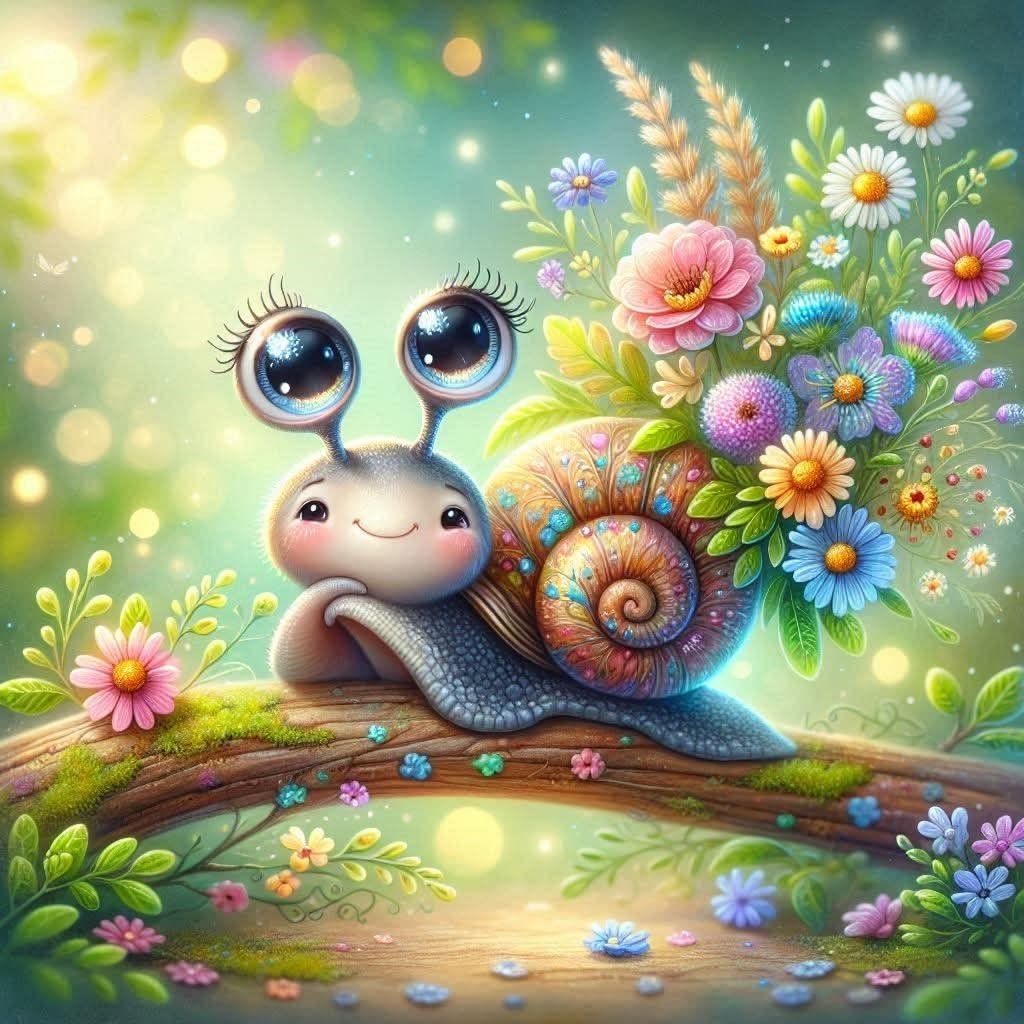 Solve L'escargot en promenade jigsaw puzzle online with 306 pieces