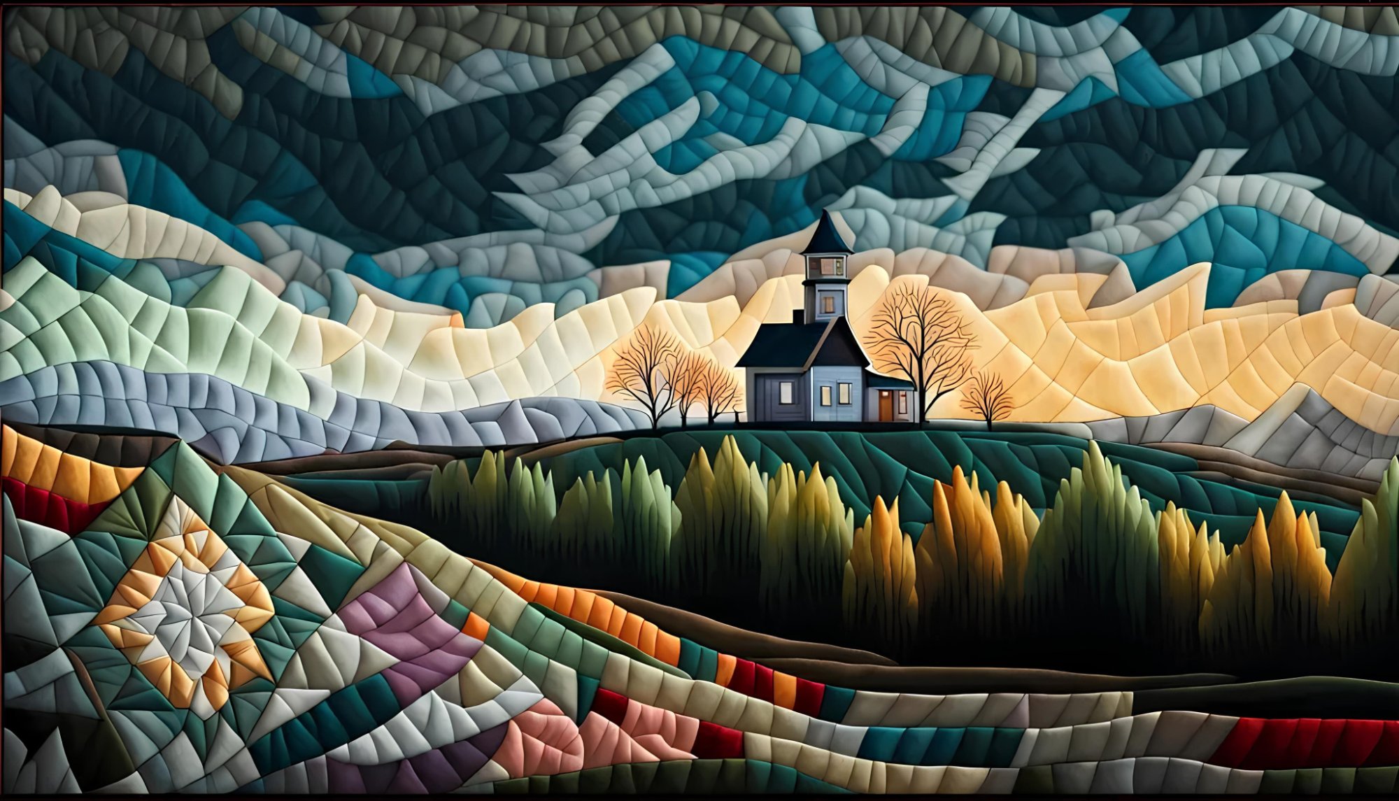 Solve Kırlardaki Kuleli Ev jigsaw puzzle online with 170 pieces