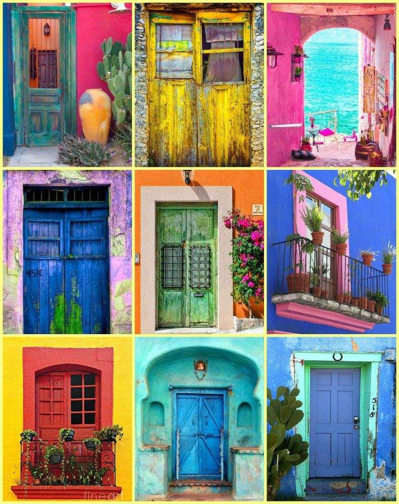 Solve Doors of Many Colours jigsaw puzzle online with 208 pieces