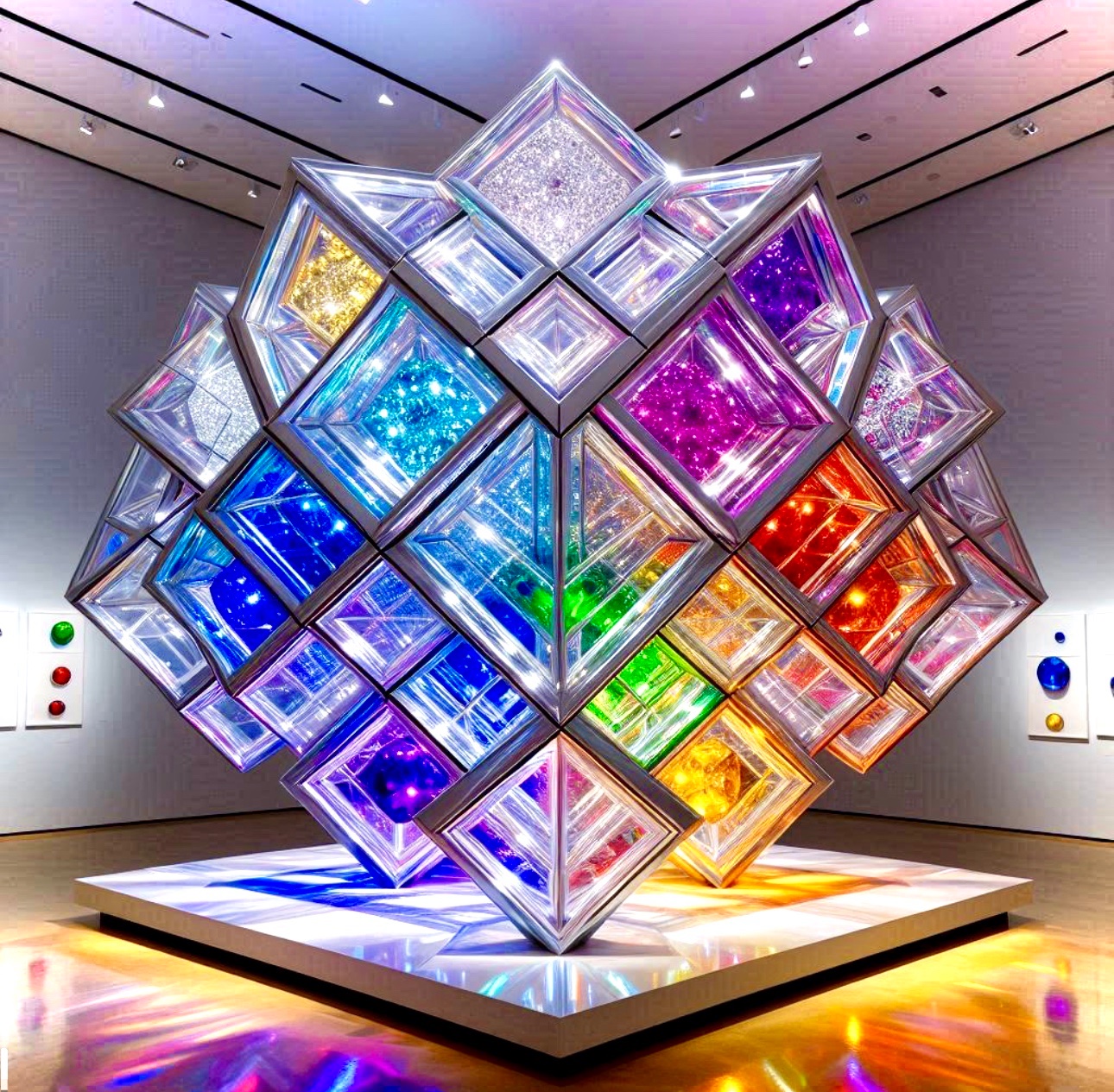 Solve Dimensional Colours jigsaw puzzle online with 81 pieces