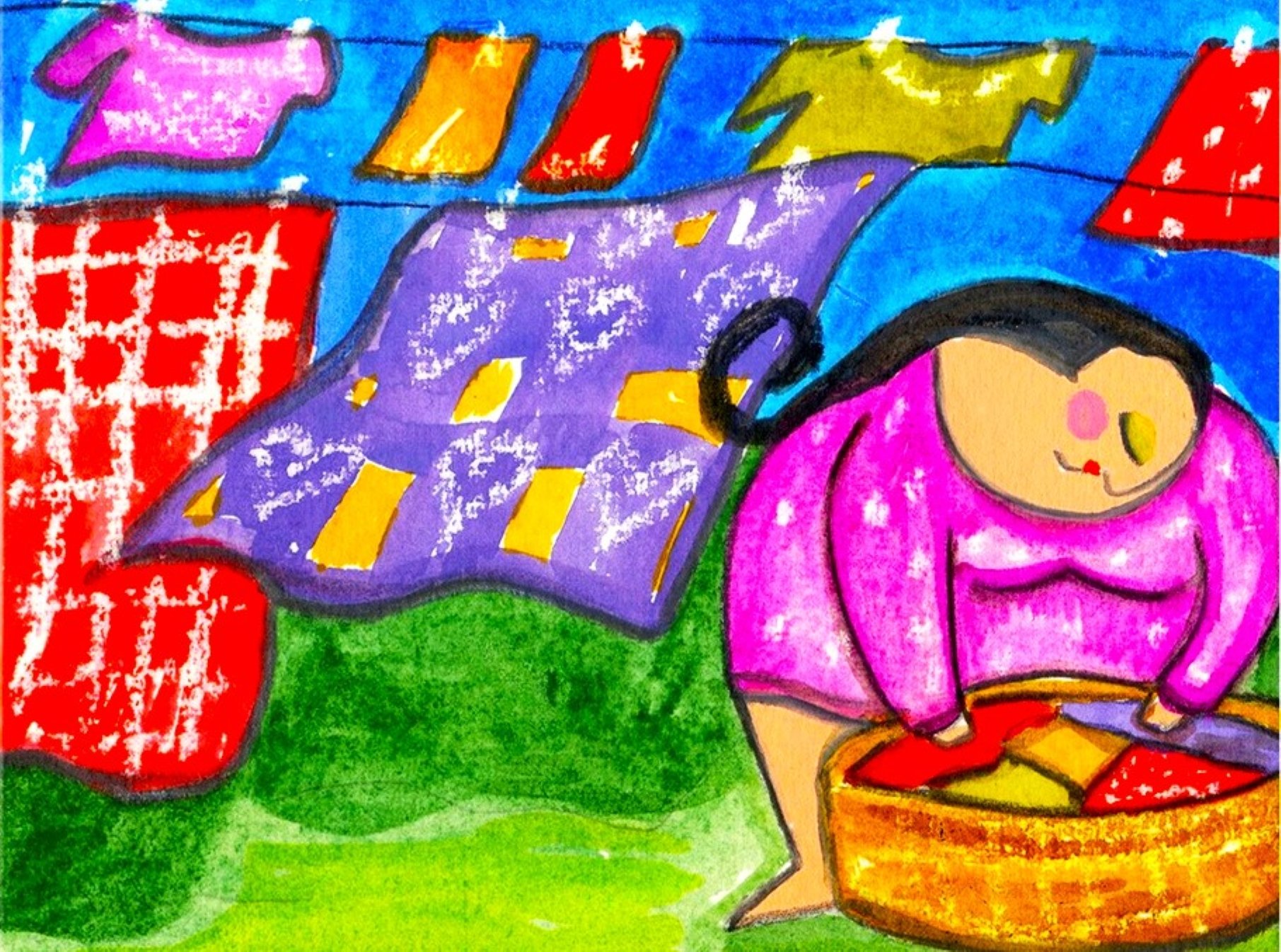Solve Big Diva Laundry Day jigsaw puzzle online with 140 pieces