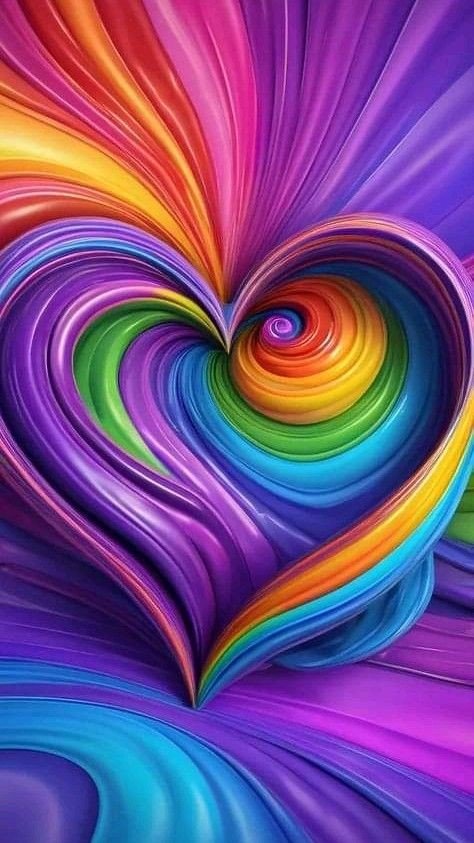 Solve Rainbow Heart jigsaw puzzle online with 84 pieces
