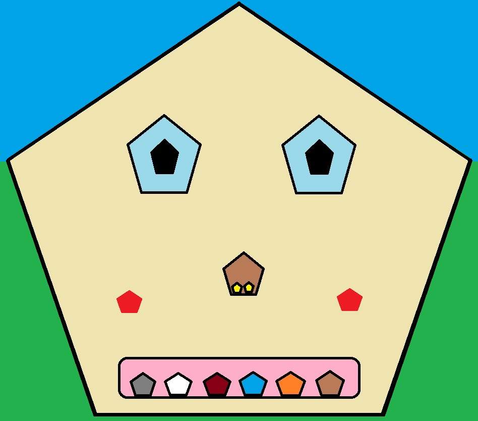 Solve Wobblybear Creations 338 - Pentagon face (Large) jigsaw puzzle ...