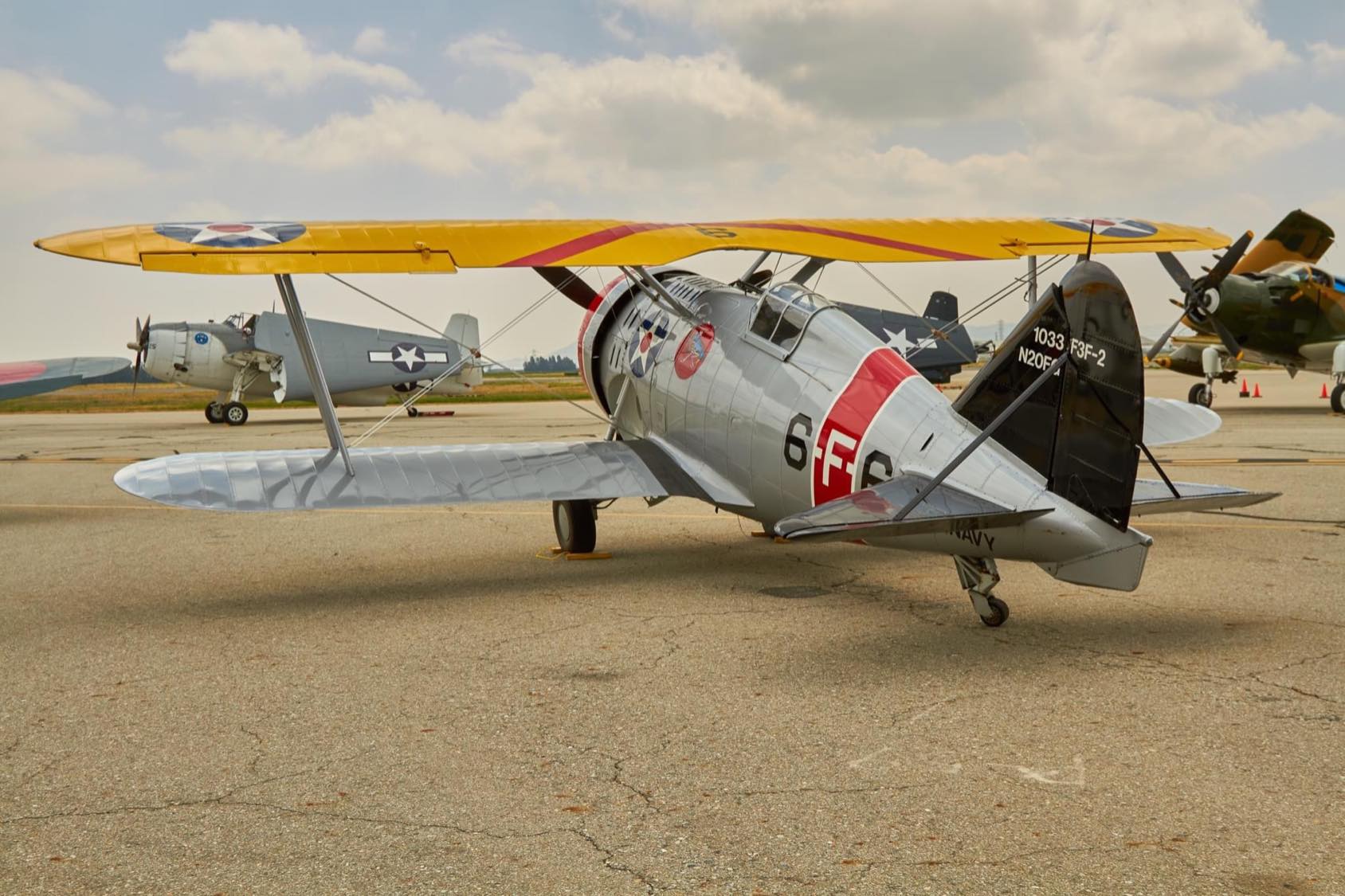 Solve Grumman F3F-2 Biplane fighter. jigsaw puzzle online with 126 pieces