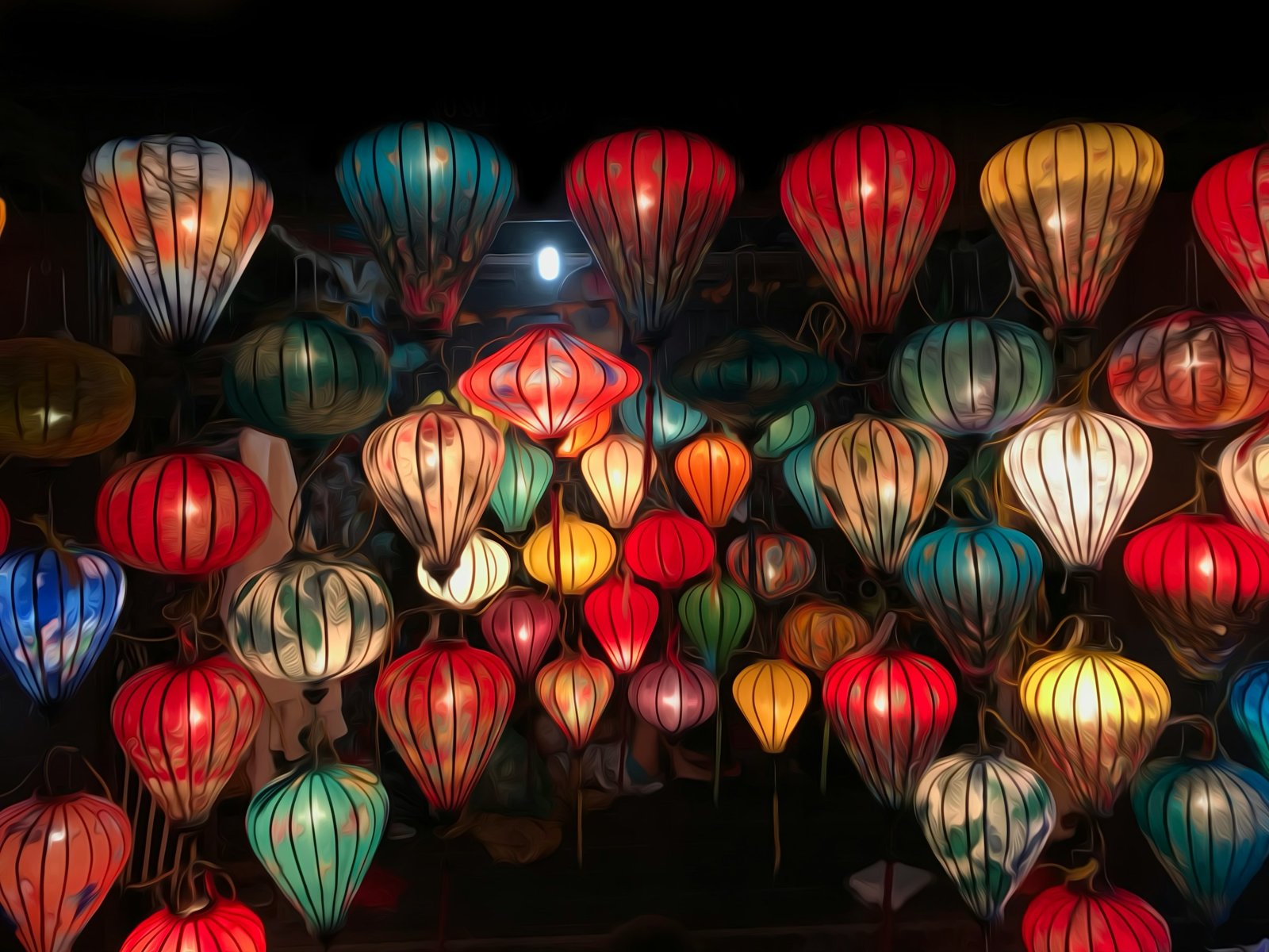 Solve Lanterns jigsaw puzzle online with 48 pieces