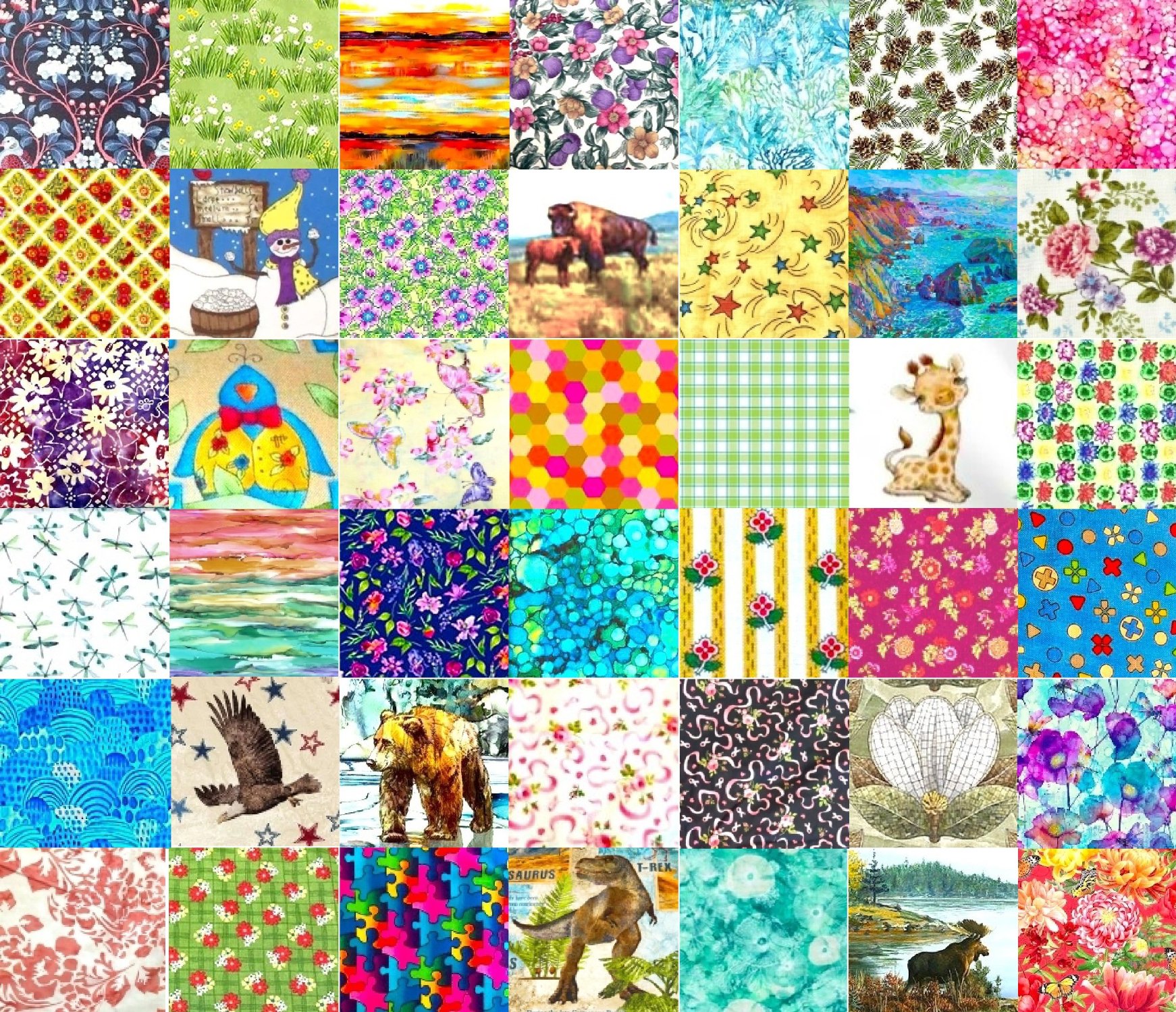 Solve PATCHWORK NORTHCOTT 11 jigsaw puzzle online with 72 pieces