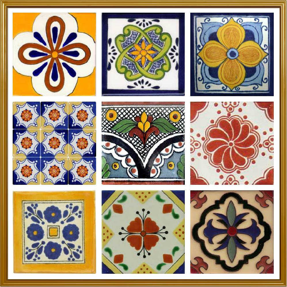 Solve Floral tiles jigsaw puzzle online with 100 pieces