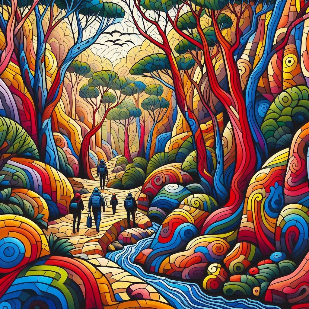 Solve Hiking Trail jigsaw puzzle online with 64 pieces