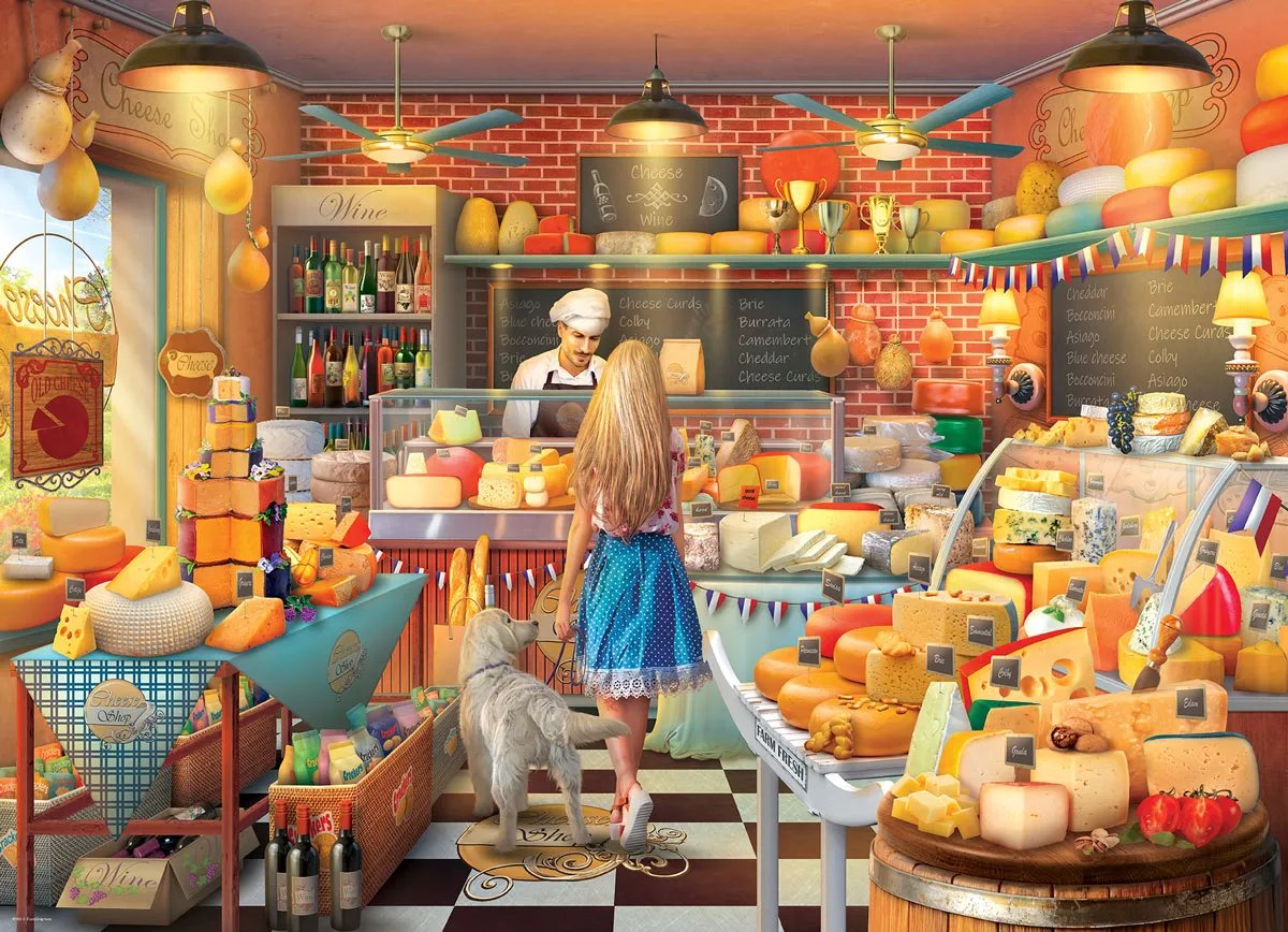 Solve Cheese Shoppe jigsaw puzzle online with 300 pieces