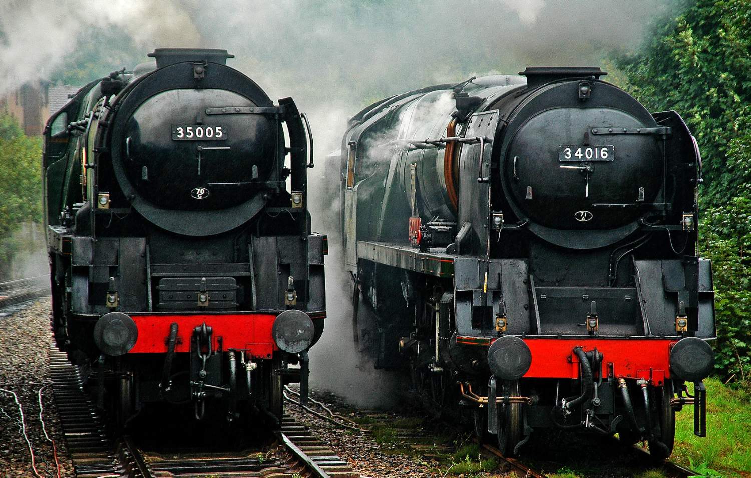 Solve BR rebuilt West Country Class 34016 Bodmin and SR Merchant Navy ...